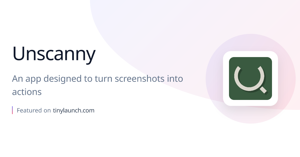 Unscanny - tinylaunch