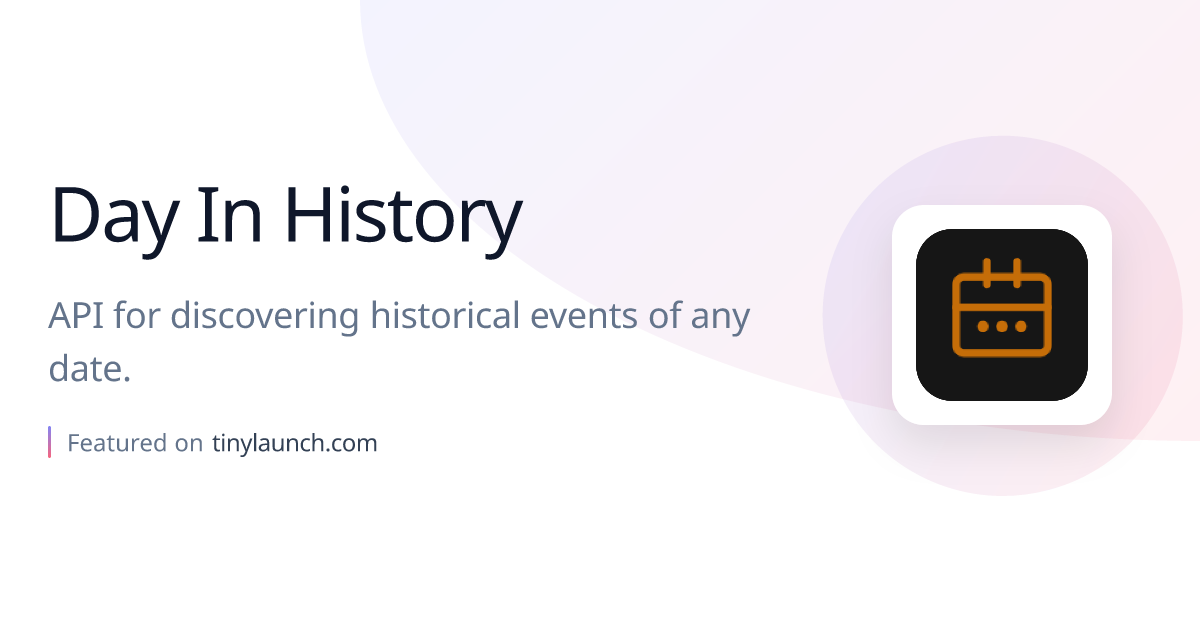 Day In History - tinylaunch