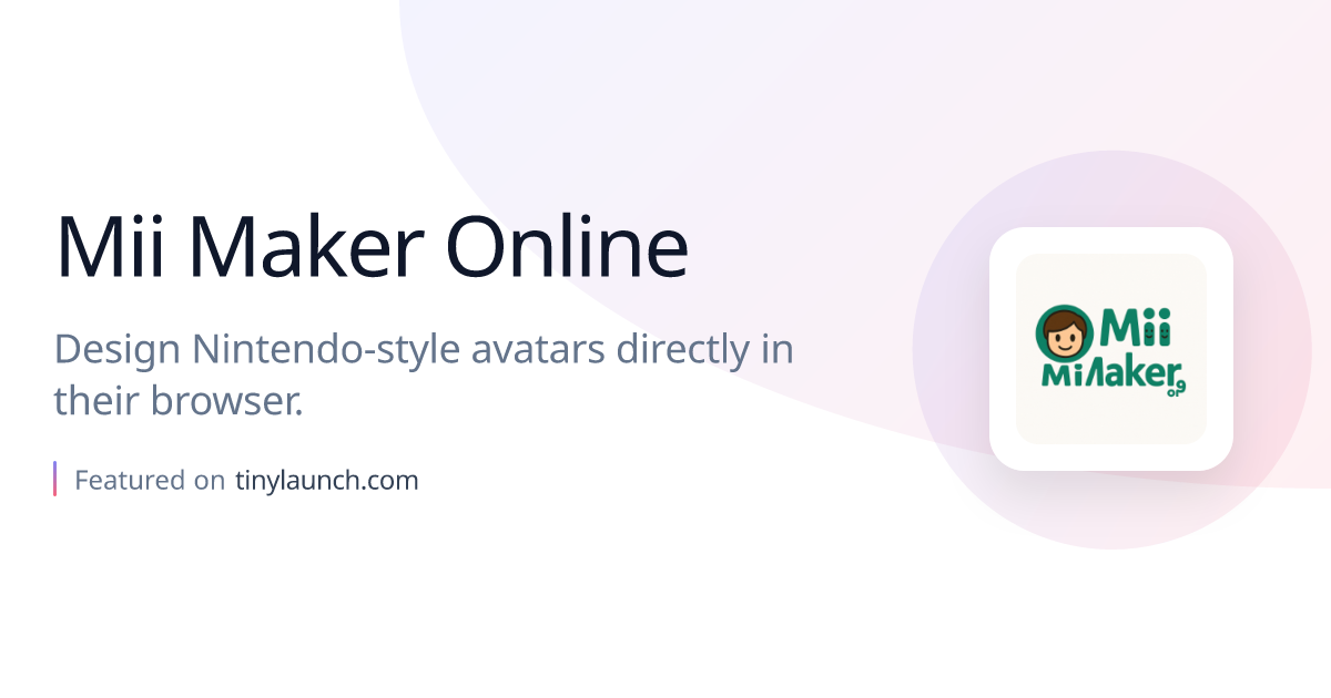 Mii Maker Online: Design Nintendo‑style avatars directly…