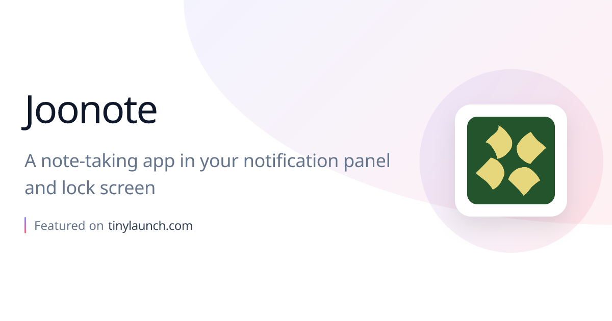 Joonote - tinylaunch