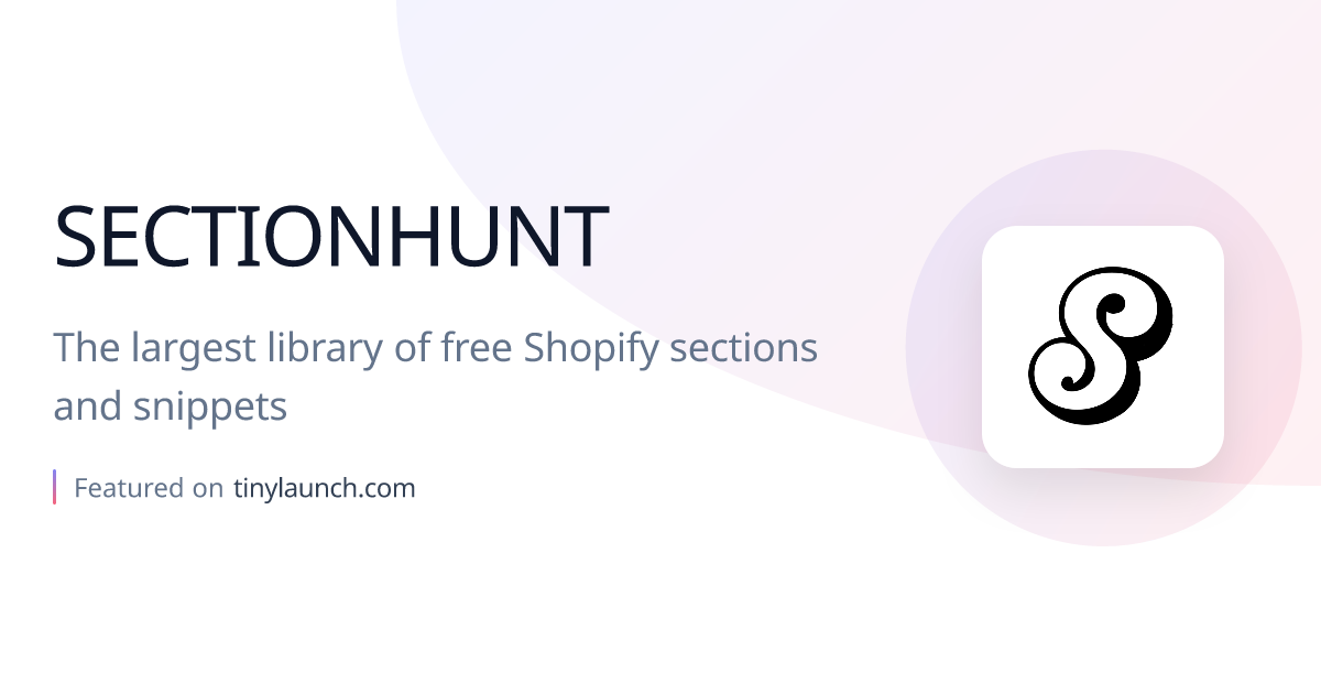 SECTIONHUNT - tinylaunch