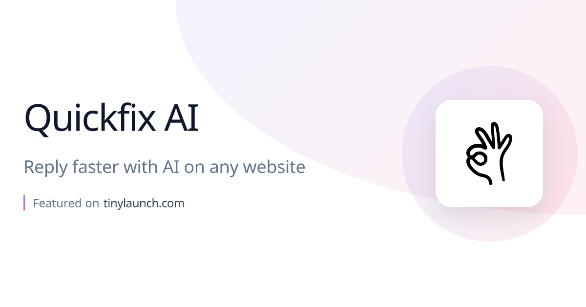 Quickfix AI - tinylaunch