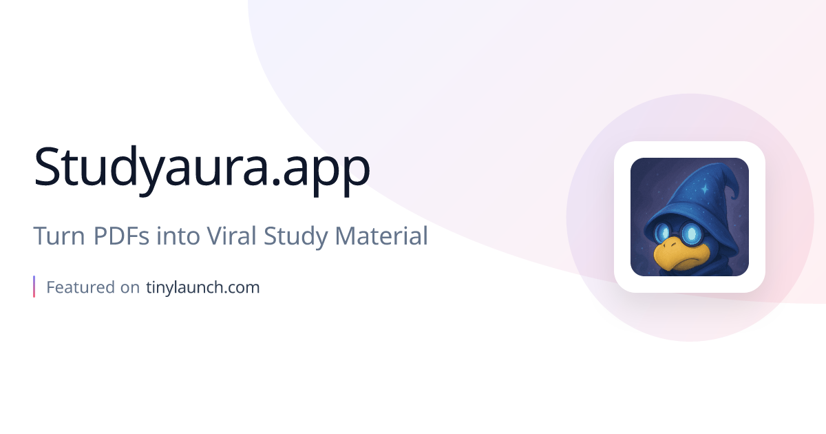 Studyaura.app - tinylaunch