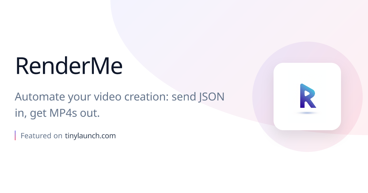 RenderMe - tinylaunch