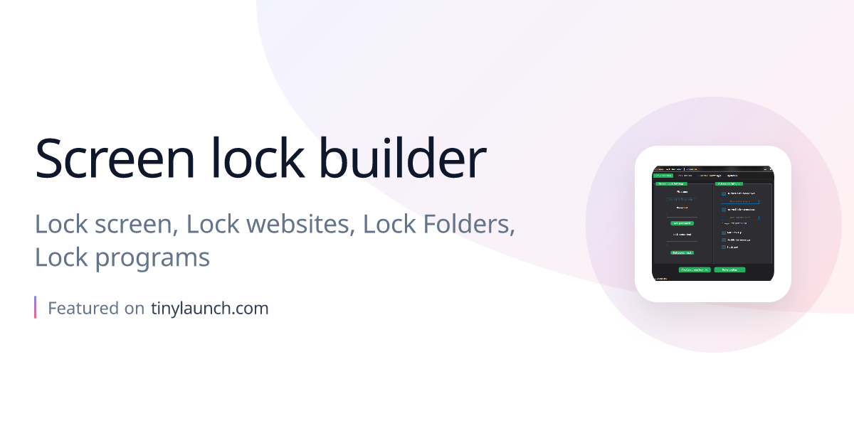 Screen lock builder - tinylaunch