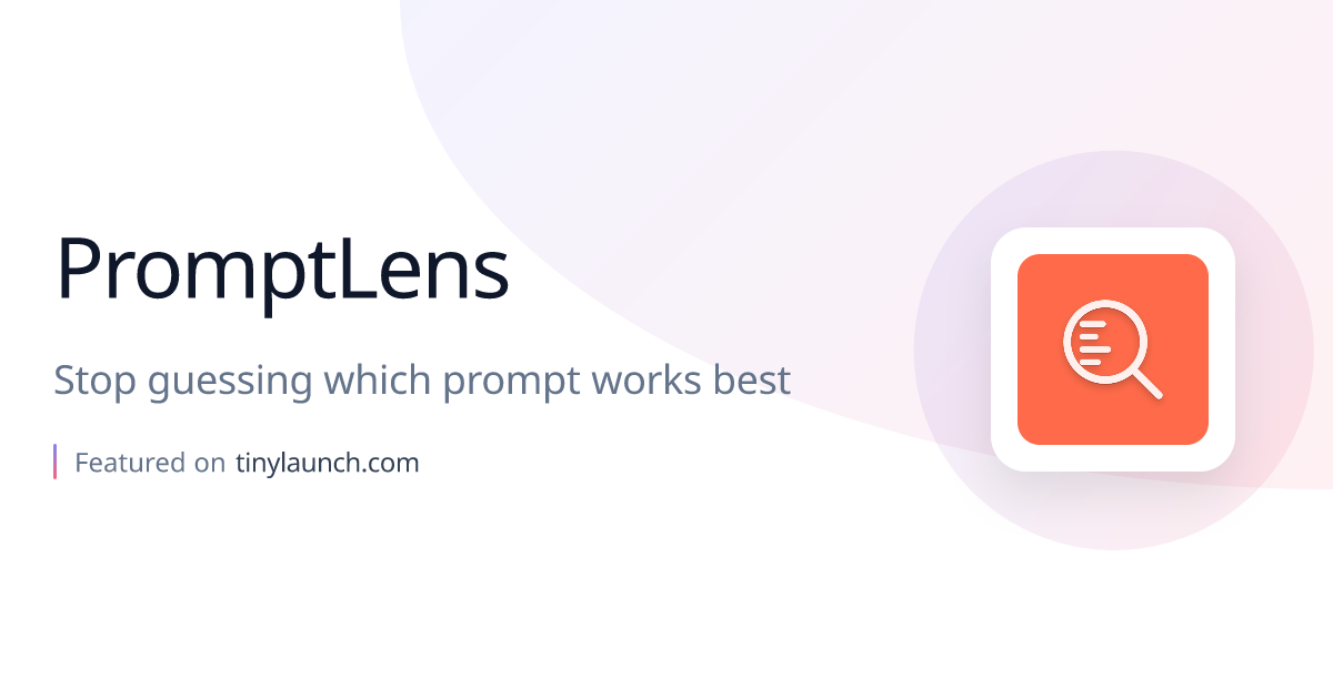 PromptLens - tinylaunch